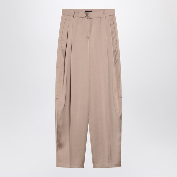 THE ANDAMANE Women's Wide Greige Pants - ShopStyle