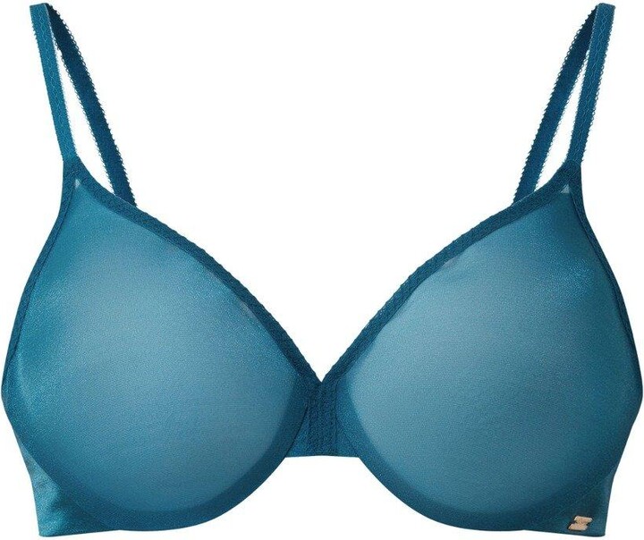 Gossard Glossies Sheer Moulded Bra - Teal - Green - ShopStyle