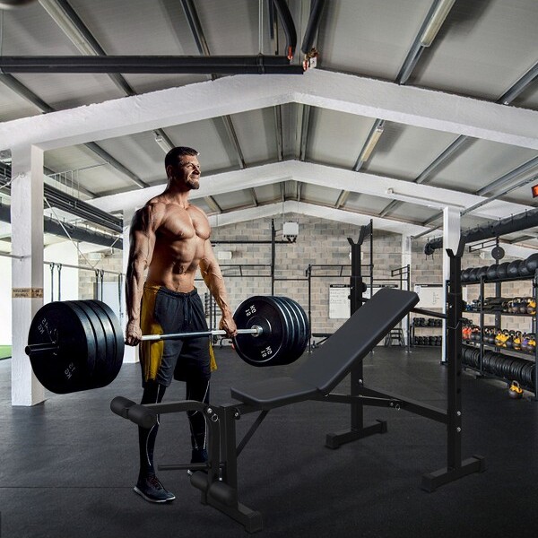 WhizMax Olympic Weight Bench, Bench Press Set with Squat Rack and Bench ...