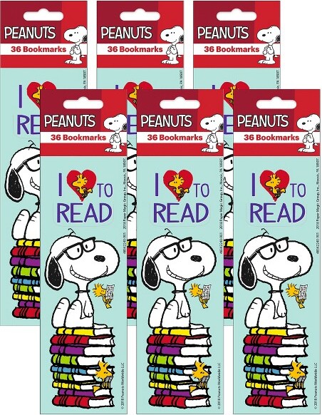 Eureka School Eureka® Peanuts® Reading Bookmark, 36 Per Pack, 6 Packs ...