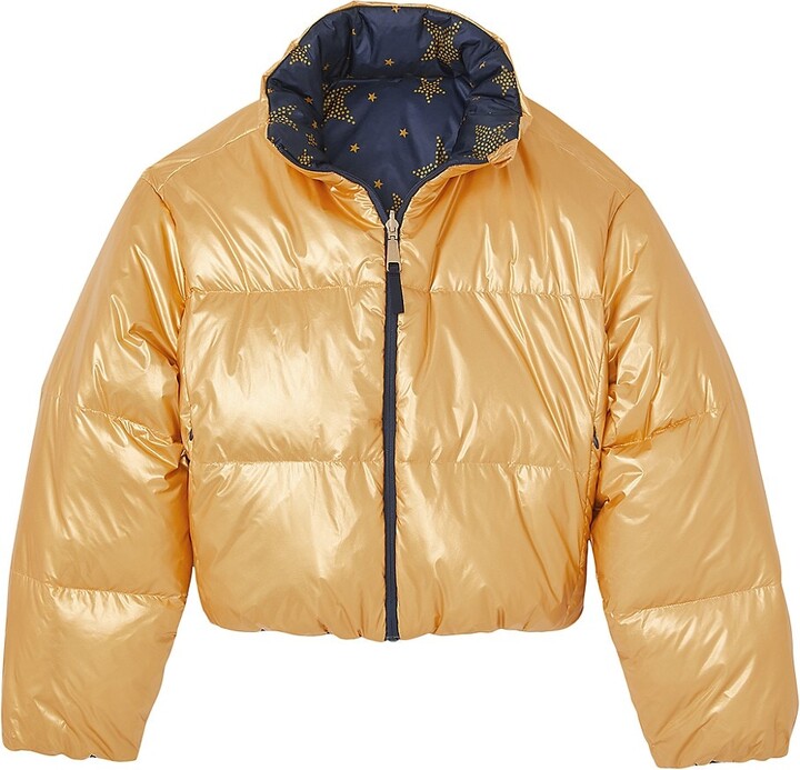 Kate Spade Metallic Reversible Puffer Jacket - ShopStyle