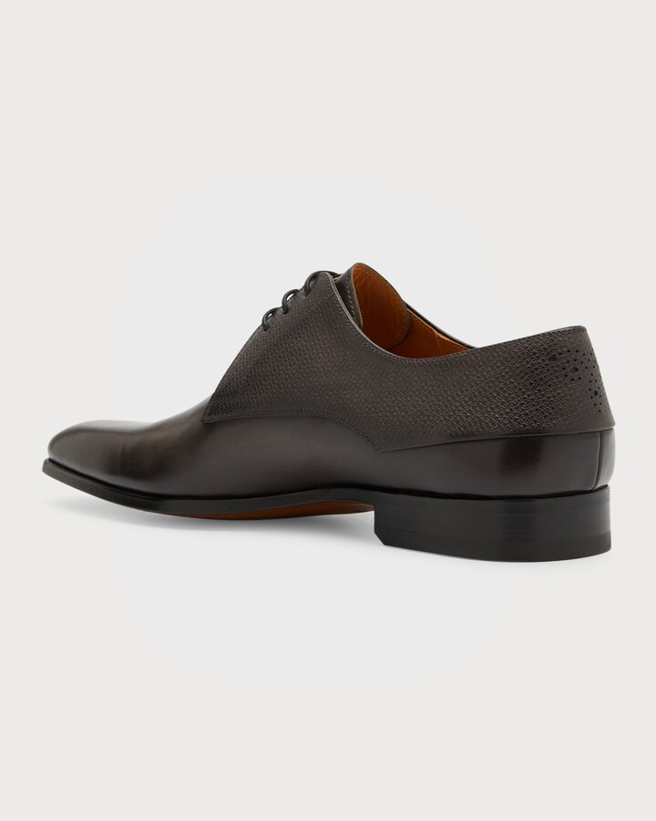 Magnanni Men's Half-Textured Leather Derby Shoes - ShopStyle