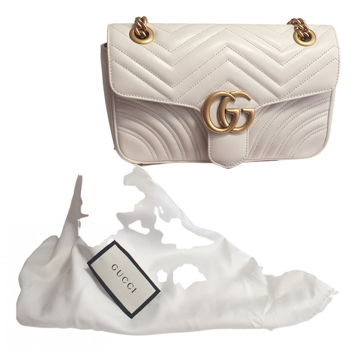 Gucci Marmont White Leather Handbags - ShopStyle Bags