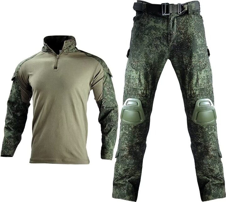 Lilychan Mens Tactical Military Suits Long Sleeve Rip-Stop Uniforms ...