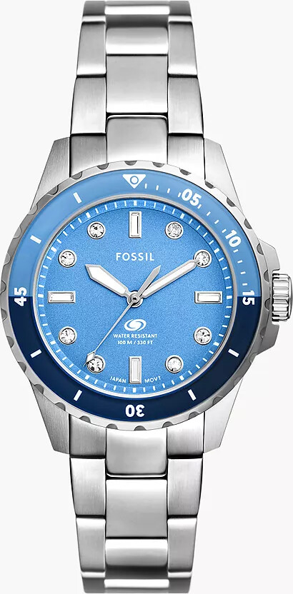 Fossil Blue Dive Three-Hand Stainless Steel Watch - ShopStyle