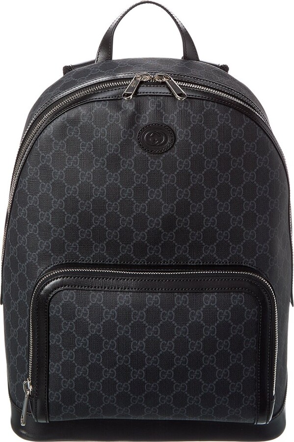 Gucci Interlocking G Gg Supreme Canvas & Leather Backpack - ShopStyle