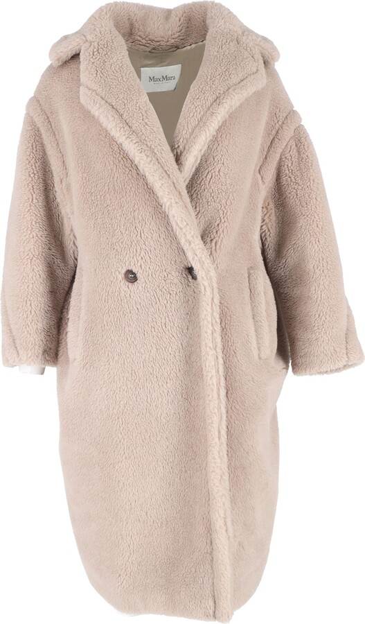 Max Mara Teddy Bear Icon Coat in Beige Faux Fur - ShopStyle
