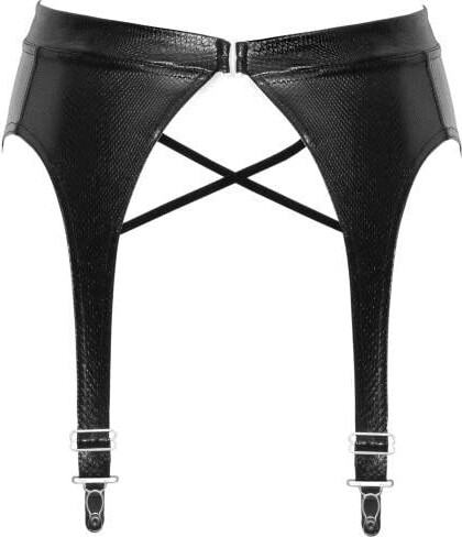 Noir Handmade F277 Wetlook Snake Suspender Belt - ShopStyle Lingerie ...