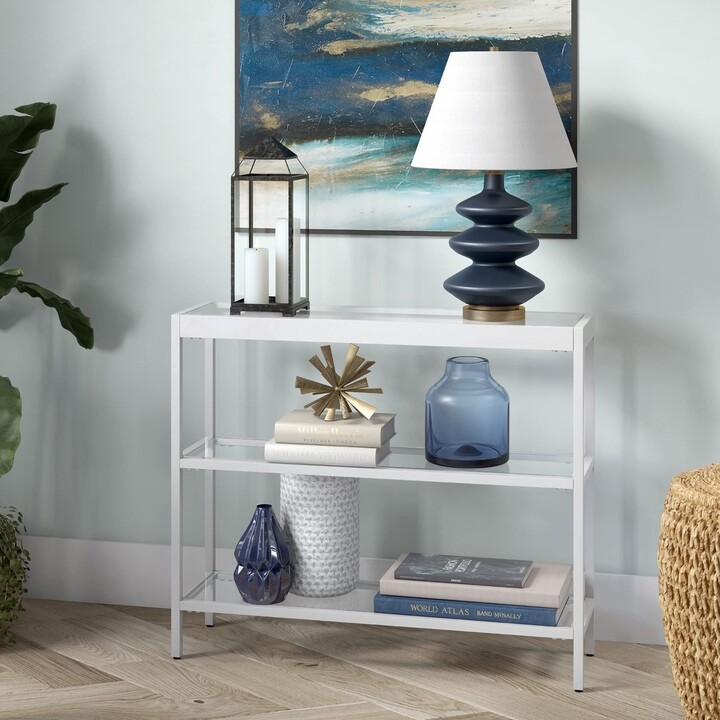 Henn&Hart 36" Wide Rectangular Console Table in White - ShopStyle