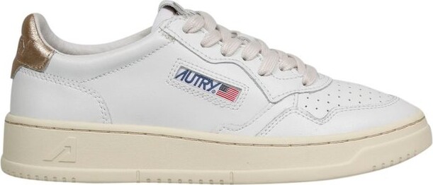 AUTRY Logo Patch Low-Top Sneakers - ShopStyle