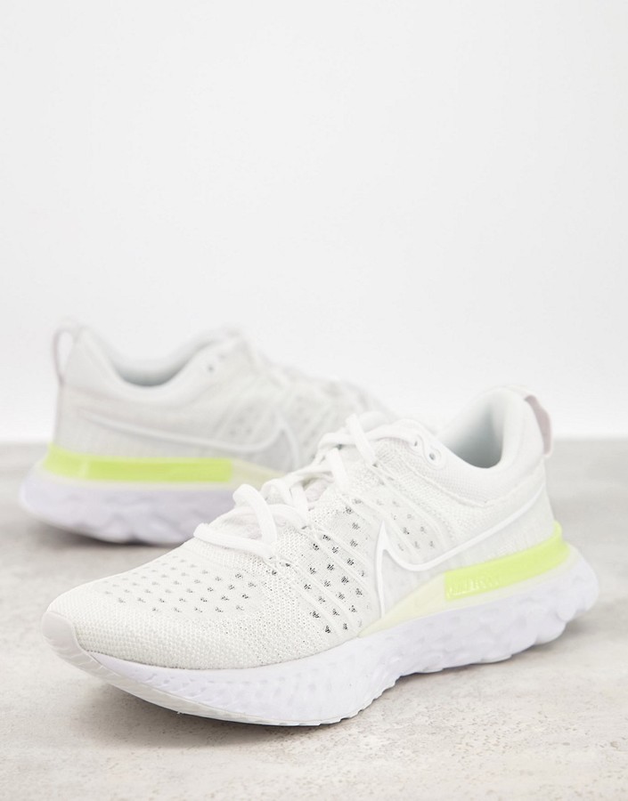 Nike Running React Infinity Run flyknit 2 sneakers in white - ShopStyle