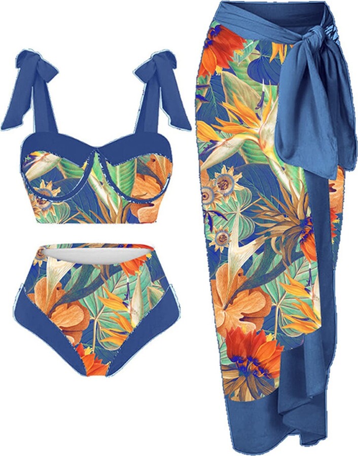 KOUZHAOA Bathing Suits for Small Bust Swimwear with Skirt Bottom Sexy ...