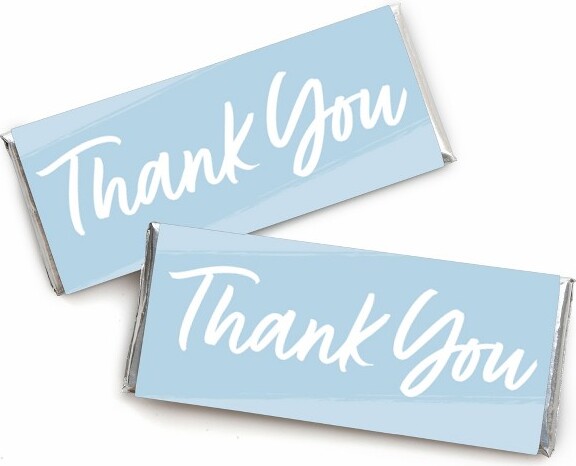 Big Dot of Happiness Dusty Blue Elegantly Simple - Candy Bar Wrapper ...