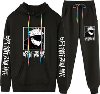 HongwenStore Anime Jujutsu Kaisen Gojo Satoru Hoodie and Jogger Pants ...