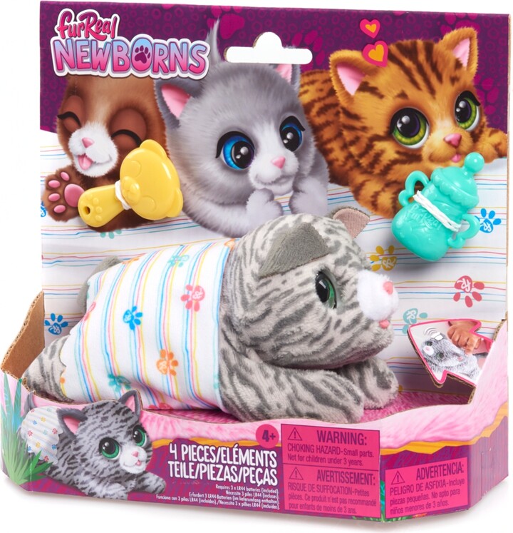 FurReal Friends Newborns Kitty Interactive Pet, Small Plush Kitty with ...