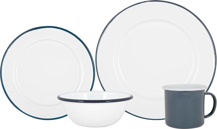 Argon Tableware 16 Piece White Enamel Dinner Set - ShopStyle
