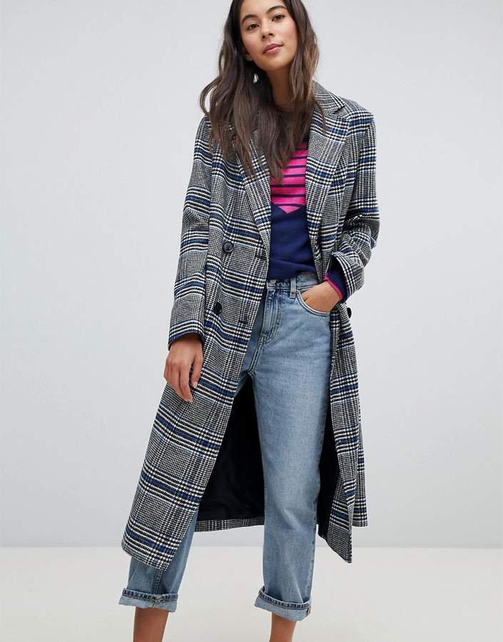 Helene Berman Double Breasted Check Coat - ShopStyle