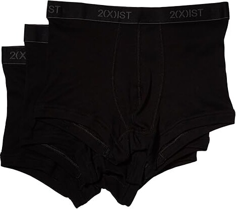 2xist 3-Pack ESSENTIAL No-Show Trunk (Black New Logo) Men's Underwear ...