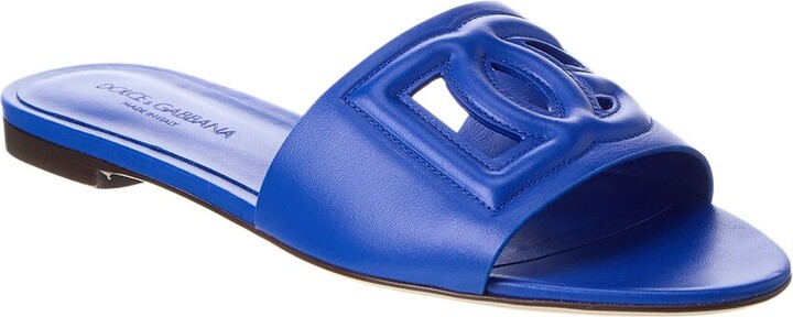 Dolce & Gabbana Logo Leather Sandal - ShopStyle