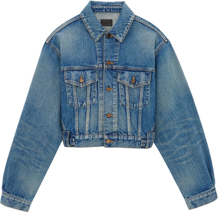 Saint Laurent 80's Vintage Denim Jacket - ShopStyle