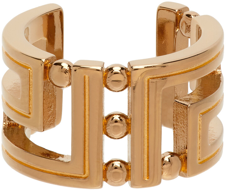 Versace Gold Greca Ring - ShopStyle