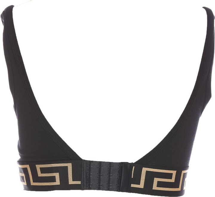 Versace Bralette Con Bordo Greca - ShopStyle Bras