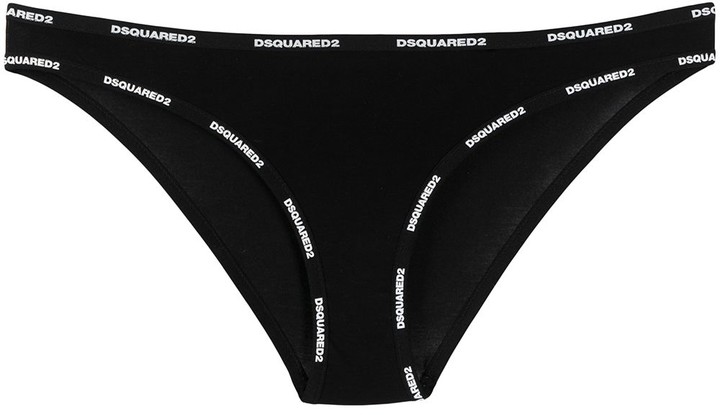 DSQUARED2 Logo-Trimmed Briefs - ShopStyle Panties
