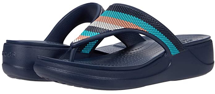 Crocs Monterey Bead Strap Wedge Flip Women's Shoes - ShopStyle