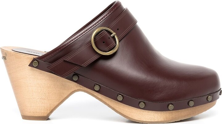 Isabel Marant Thalie leather clogs - ShopStyle