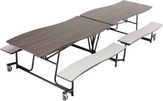 AmTab Manufacturing Corporation Mobile Rectangular Bench Cafeteria ...