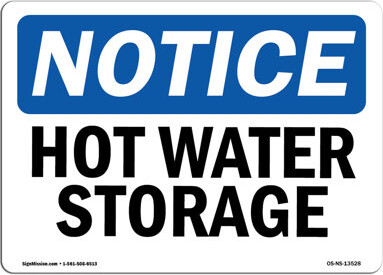 SignMission Hot Water Storage Sign - ShopStyle Home Office