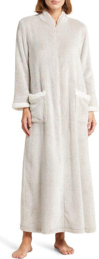 Natori Frosted Faux Shearling Zip-Up Robe - ShopStyle