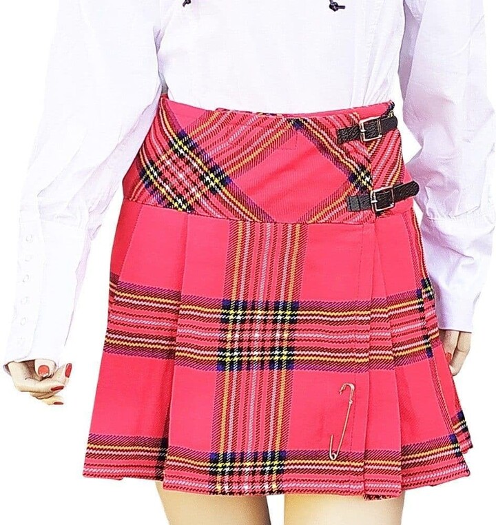 BRAW CLANS TARTANS Glasgow Kilt Company Women’s 16.5 inch Mini Kilt Skirt - Scottish Traditional ...