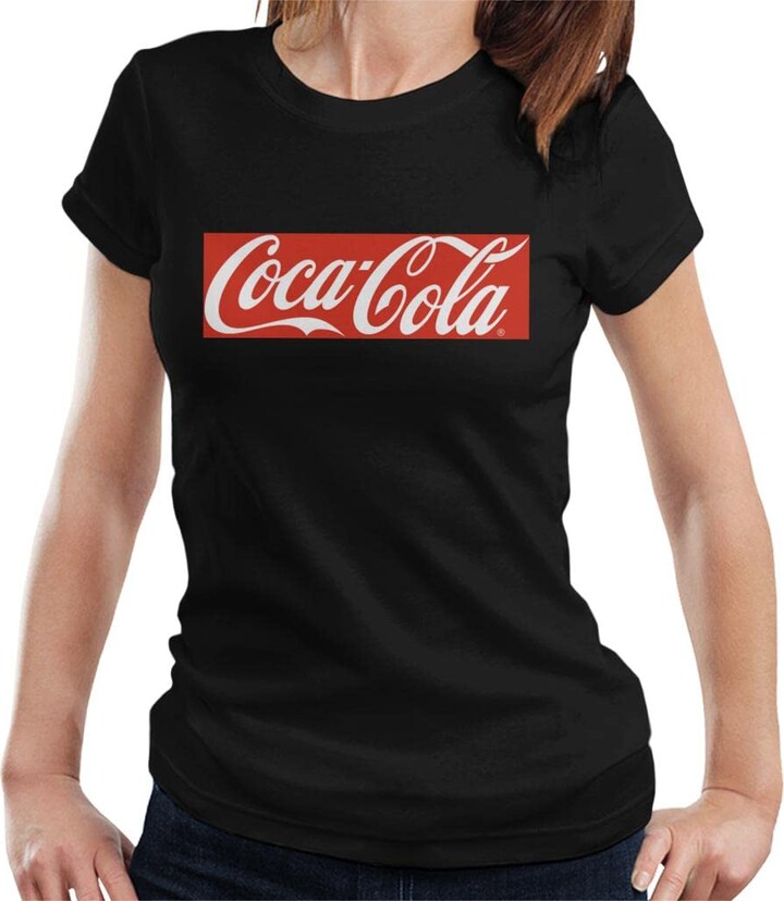 All+Every Coca Cola Block Logo Women's T-Shirt Black - ShopStyle
