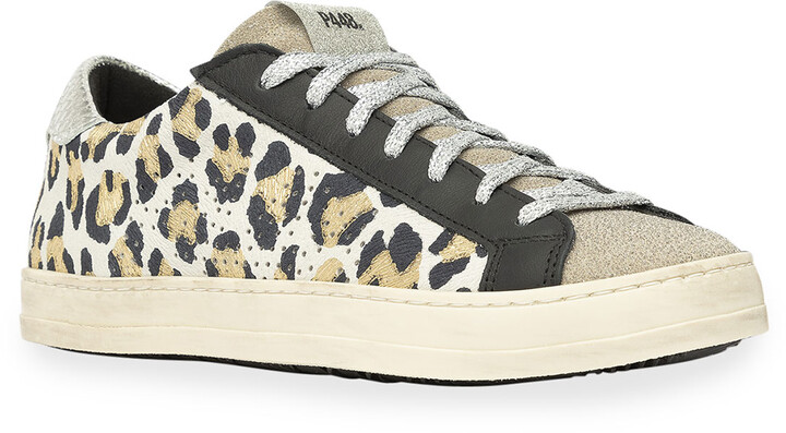 P448 John Leopard-Print Low-Top Sneakers - ShopStyle