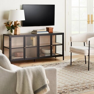 Threshold designed w/Studio McGee Crystal Cove Glass TV Stand for TVs ...