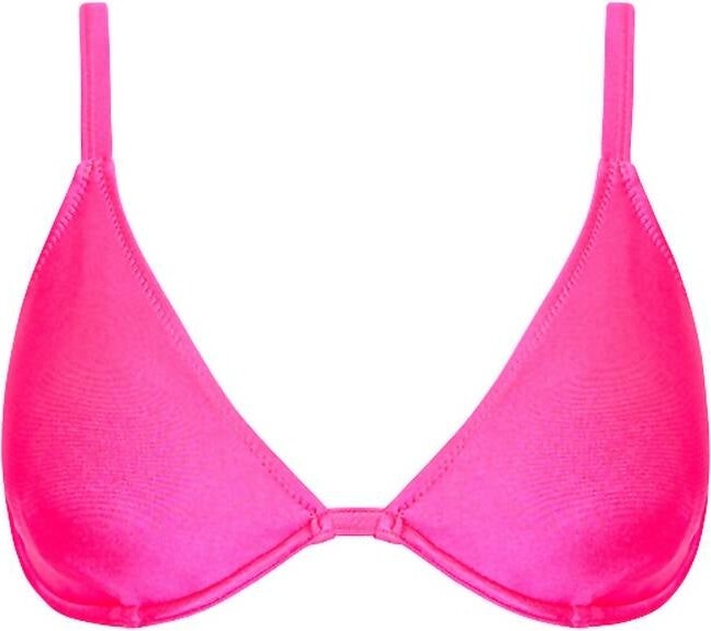 Kulani Kinis Women's Underwire Triangle D+ Cup Bikini Top In Posh Pink ...