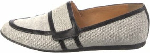 Hermes Vintage Canvas Loafers - ShopStyle