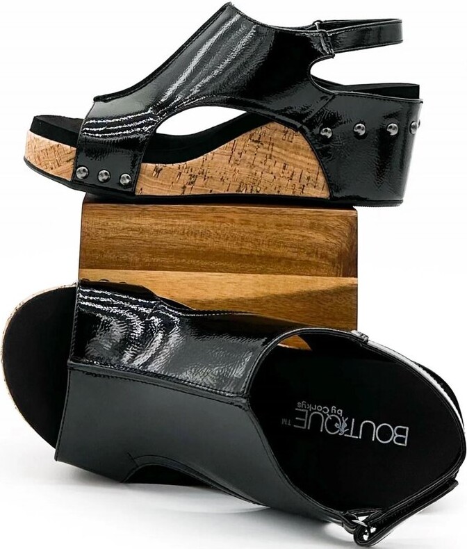 Corkys Patent Leather Carley Wedge - ShopStyle