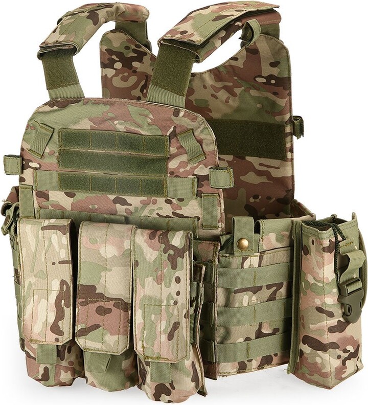 Lixada Outdoor Mens Modular Vest Hunting Gear Load Carrier Vest with ...