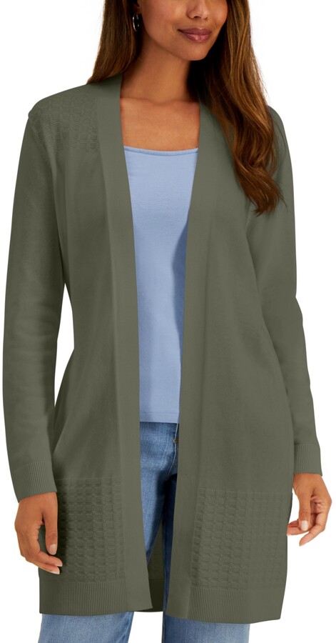 Karen Scott Ottoman Open-Front Duster, Created for Macy's - ShopStyle ...