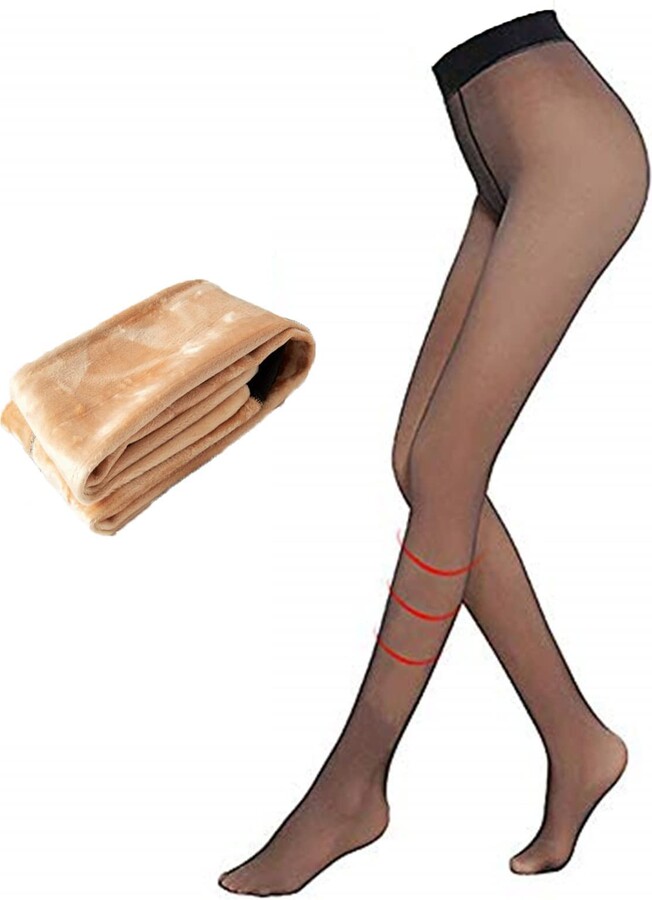 Hehimin Fake Translucent Warm Pantyhose Leggings - ShopStyle Hosiery