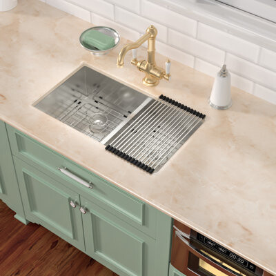 Mocoloo 28'' L x 19"W Undermount Double Bowl Stainless Steel Kitchen ...