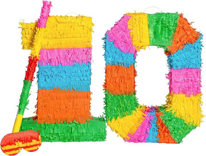 Fax Potato Pinata Set with Stick & Blindfold 10th Birthday ...