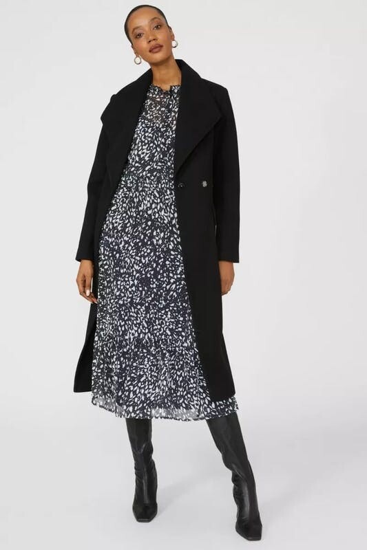 Principles Womens/Ladies Spotted Chiffon Frill Midi Dress - ShopStyle