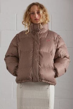 Damson Madder : Jennifer Check Puffer - ShopStyle