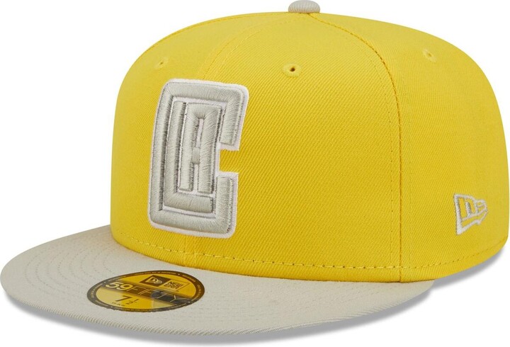 New Era Men's Yellow, Gray La Clippers Color Pack 59FIFTY Fitted Hat ...