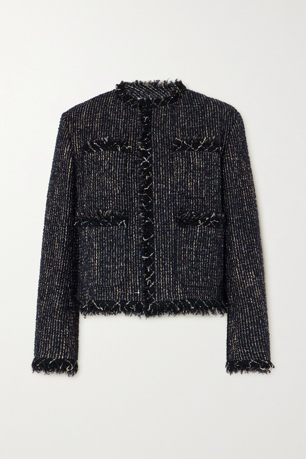 Sacai Wool-blend Tweed And Quilted Padded Ripstop Jacket - Black ...