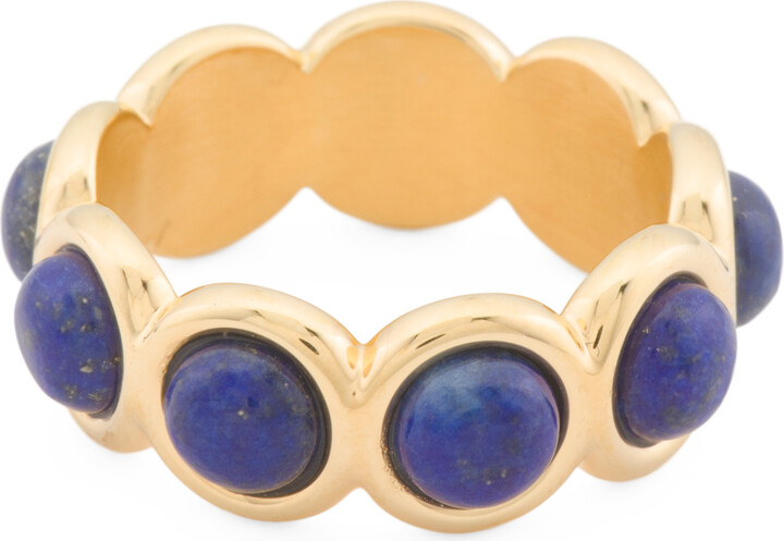 Milor Gold Made In Italy 14k Gold Lapis Bezel Ring - ShopStyle