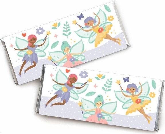 Big Dot of Happiness Let's Be Fairies - Candy Bar Wrapper Fairy Garden ...